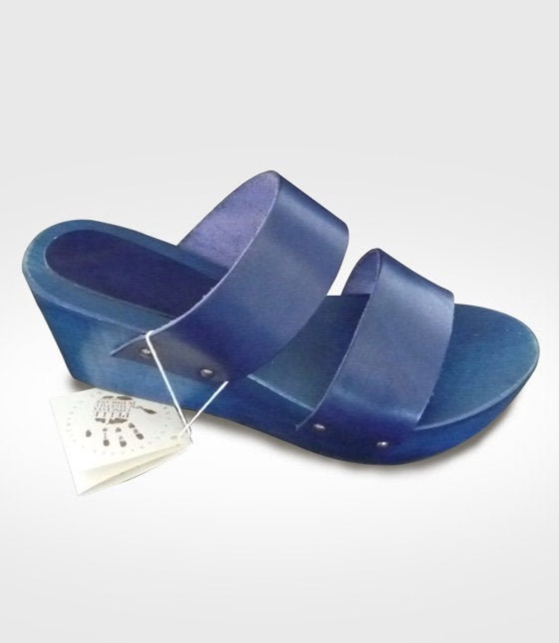 Handmade Wooden Clog in Vegetable Tanned Leather Made in - Etsy