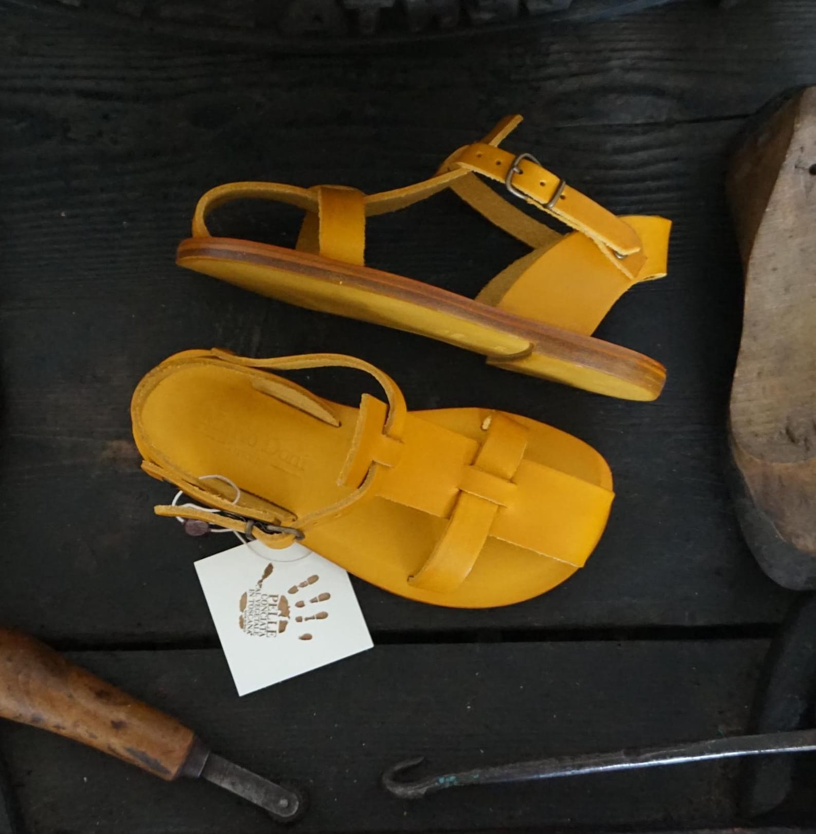 Mario Doni Children's Sandals in Leather and Vegetable Tanned Leather ...