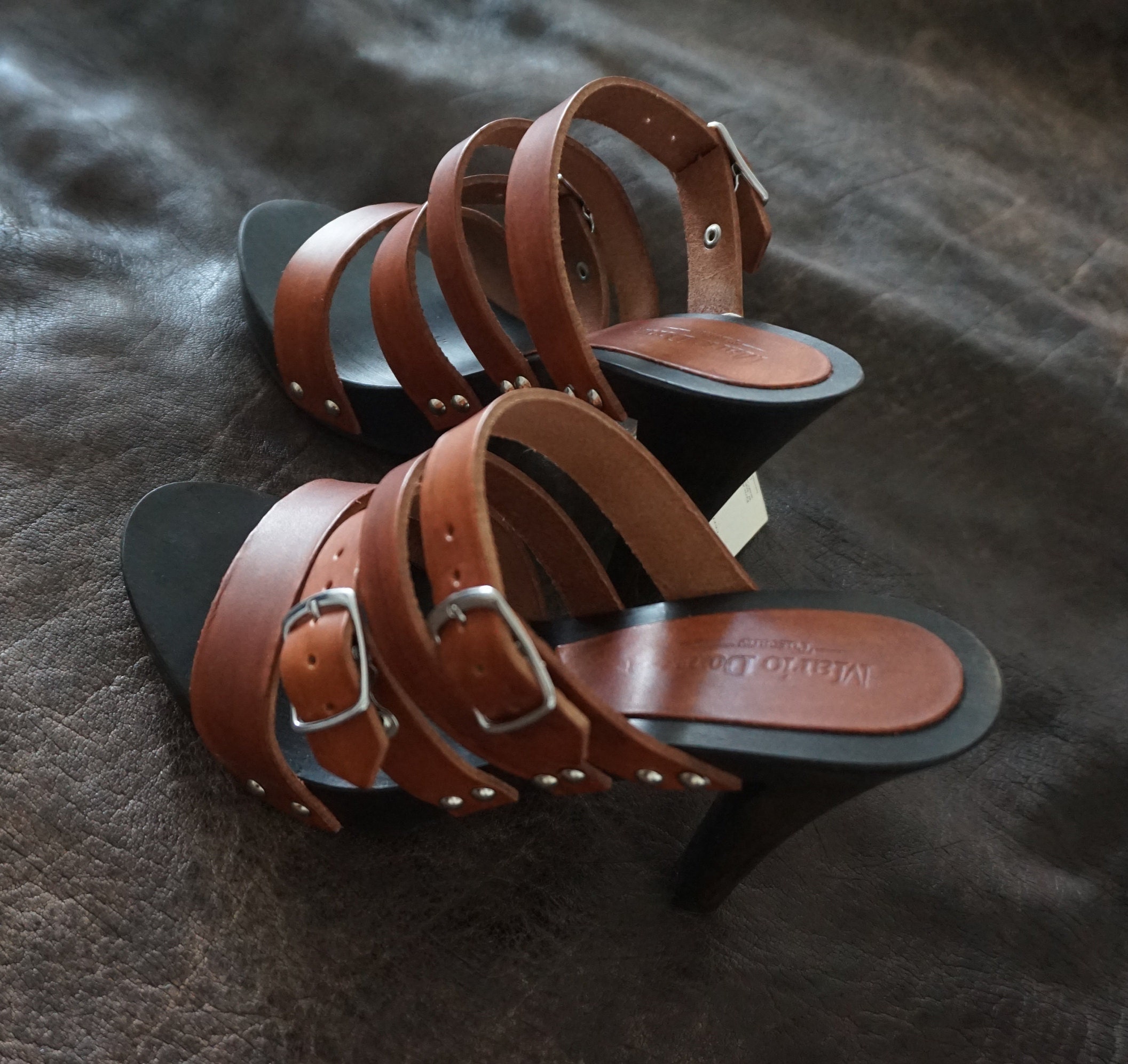 Handmade Wooden Clog in Vegetable Tanned Leather Made in | Etsy