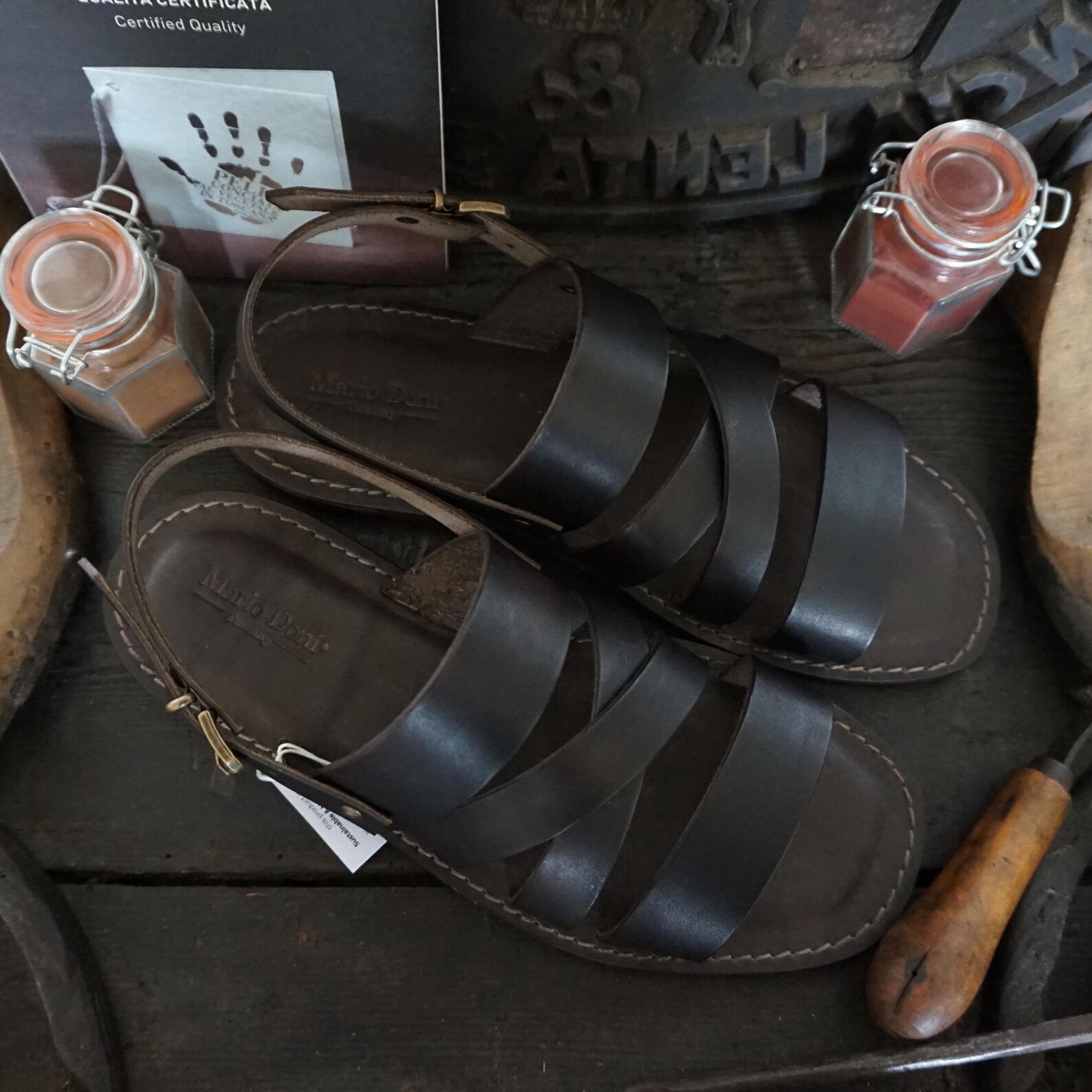Mario Doni Handmade Men's Leather Sandals, Customizable Franciscan ...