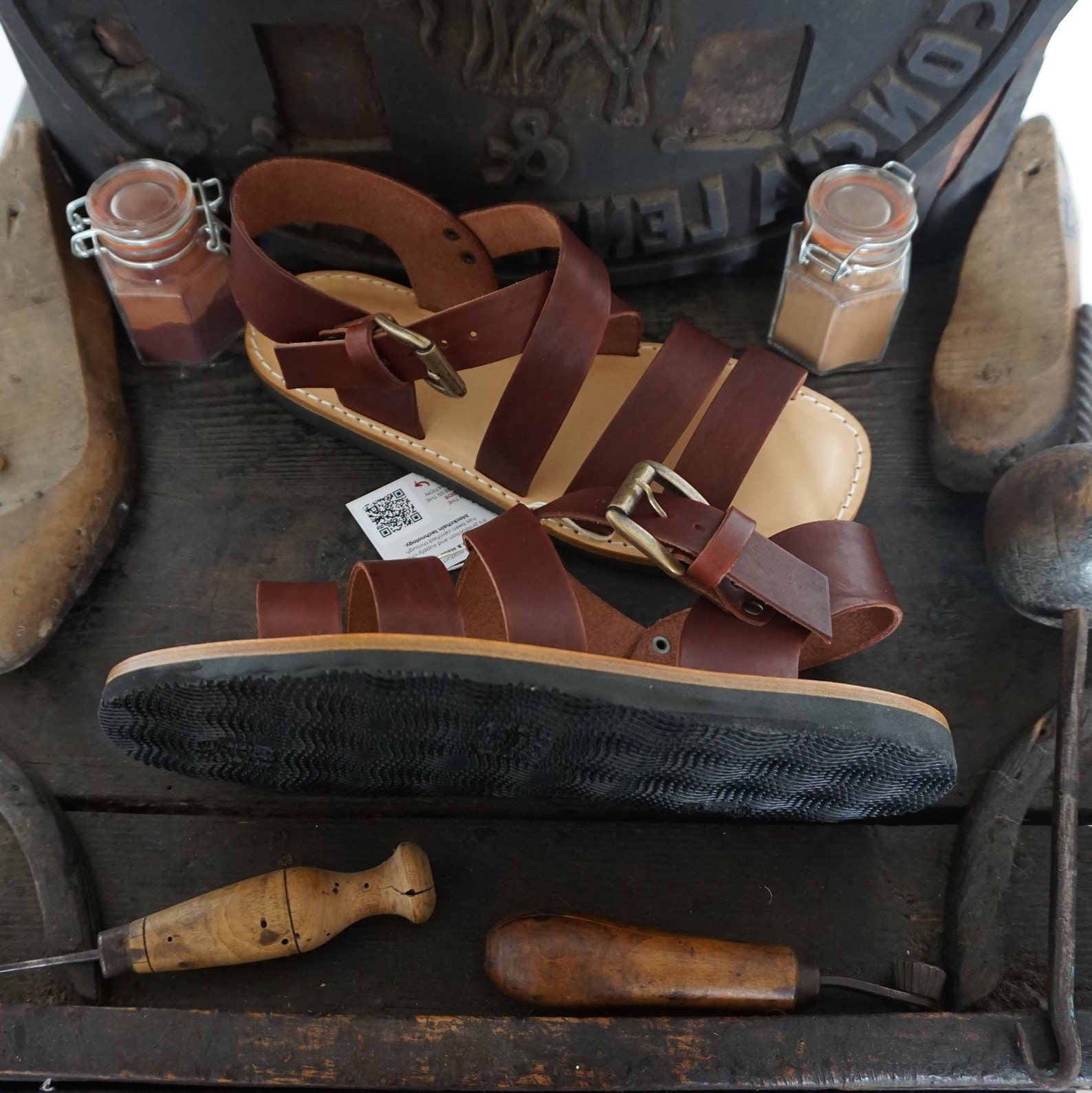Men Handmade Sandals in Vegetable Tanned Leather Mario Doni - Etsy Canada