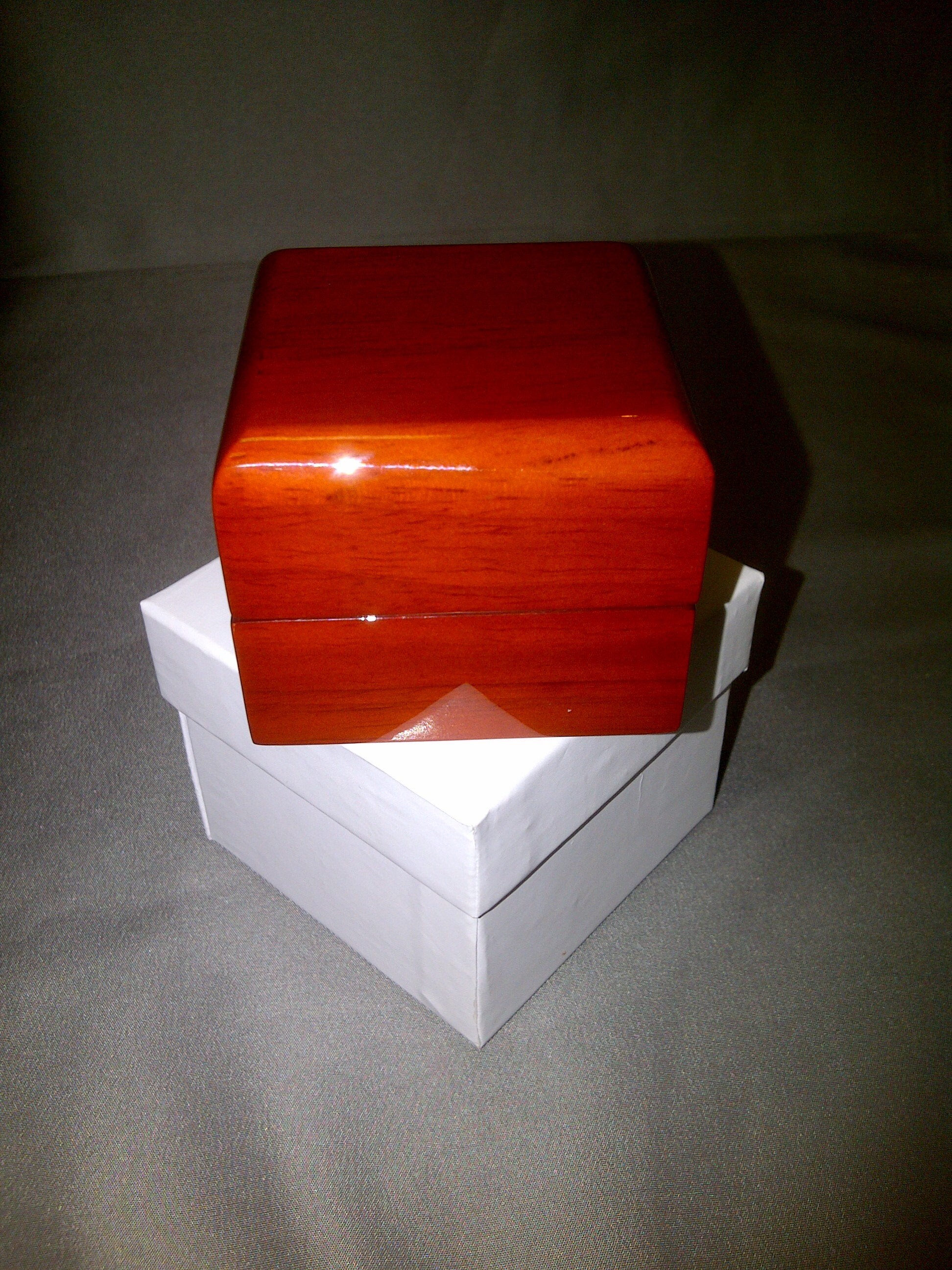 Real Cherry Wood Ring Box With LED Light - Etsy