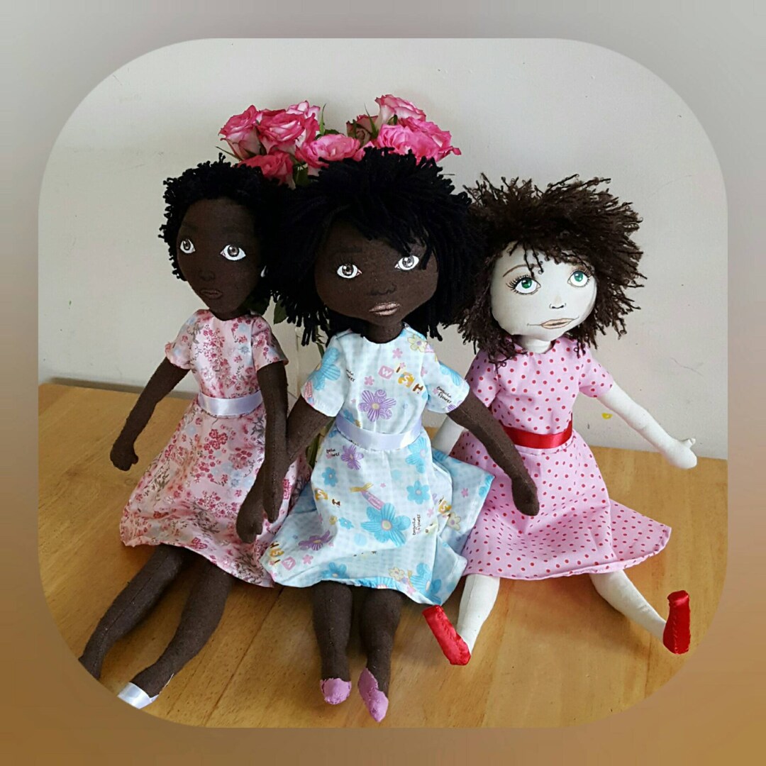 Black and White Hand Made Rag Doll - Etsy