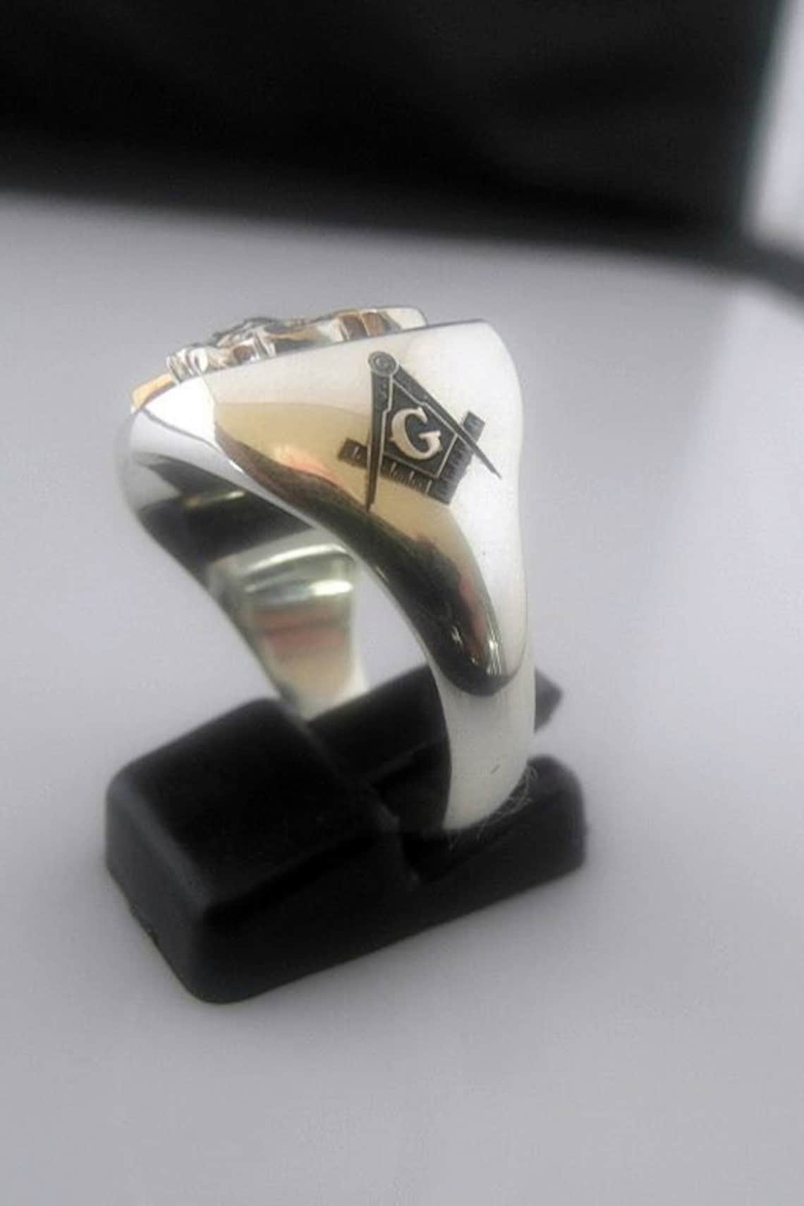 Masonic Silver Ring by Sir Yes Sir - Etsy