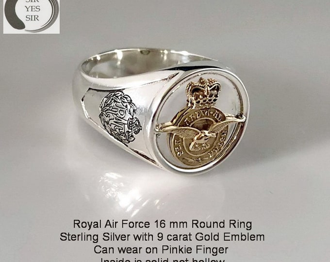 Royal Air Force 16 Mm Round Ring - Etsy