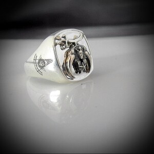 Shriner Bespoke Masonic Ring Sterling Silver Oxidized Emblem - Etsy