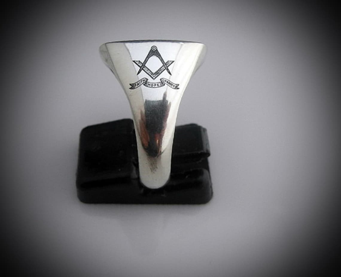 Masonic Silver Ring by Sir Yes Sir - Etsy