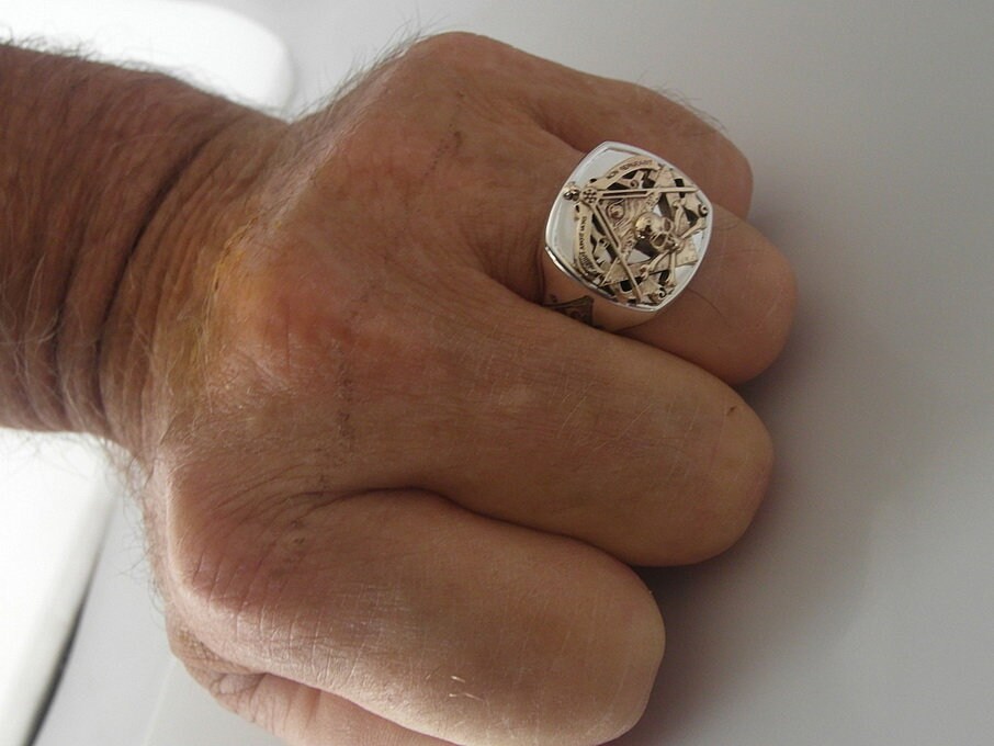 Masonic Ring 9 Carat Gold Emblem | Etsy
