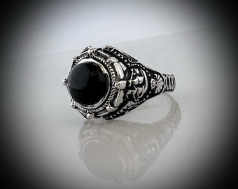 Dark Silver Ring - Etsy
