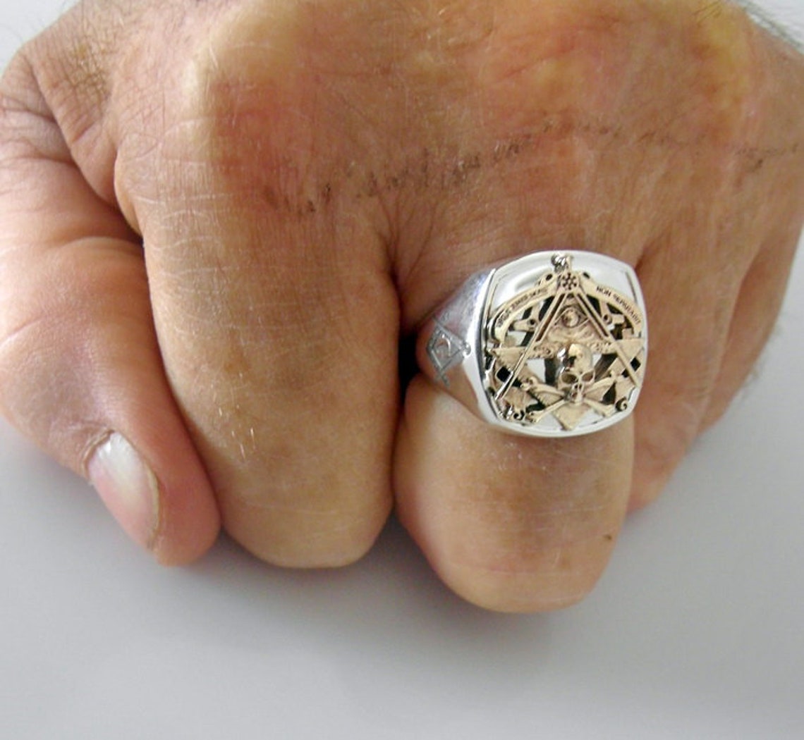 Masonic Ring 9 Carat Gold Emblem | Etsy