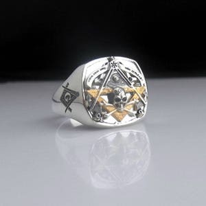 Masonic Silver Ring by Sir Yes Sir - Etsy
