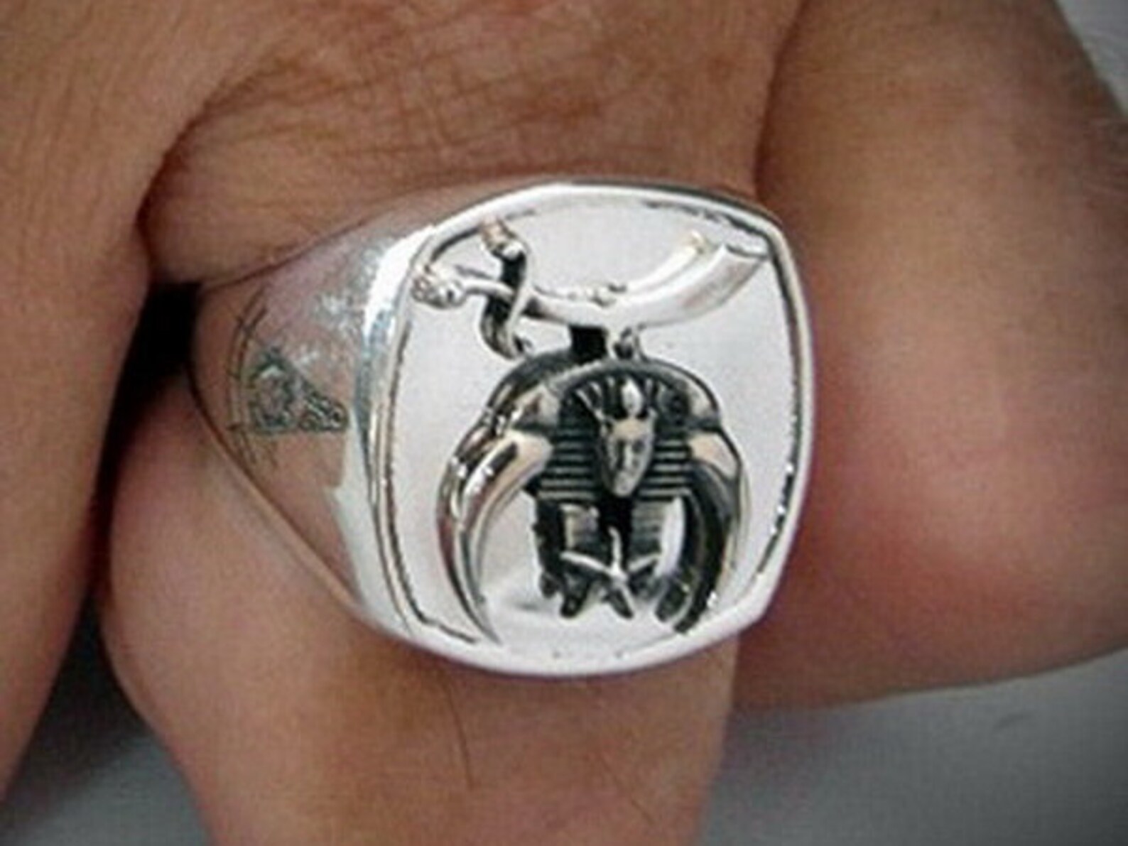 Shriner Bespoke Masonic Ring Sterling Silver Oxidized Emblem - Etsy