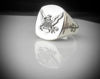US NAVY Mens Ring - Championship Style II - Etsy