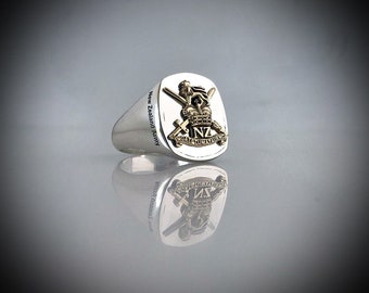 Royal Engineers Bespoke 9 Carat Gold Emblem Ring | Etsy