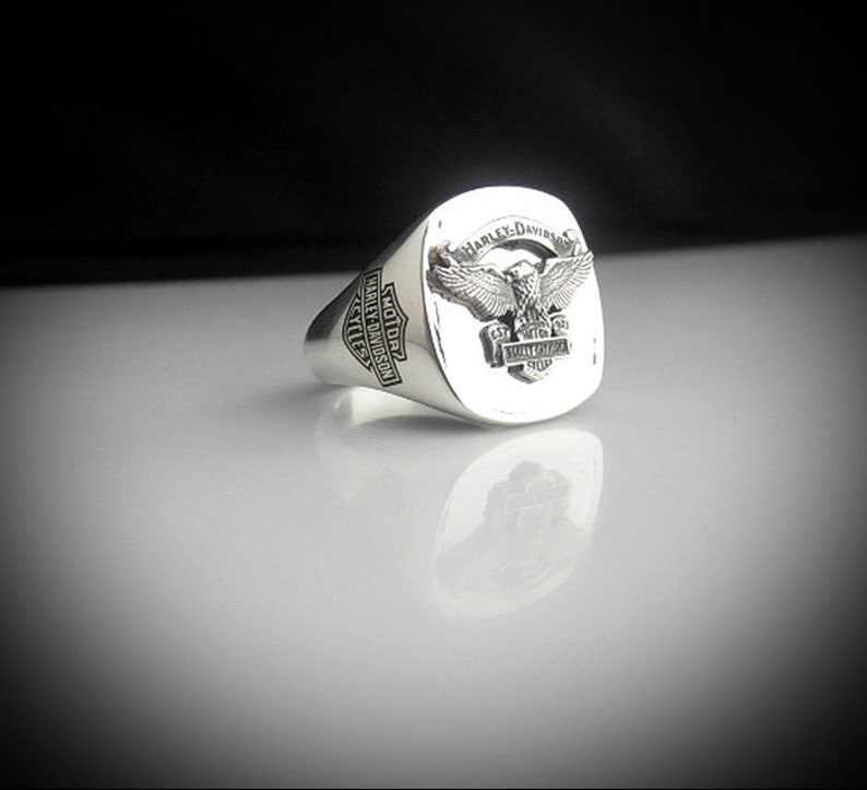 Sterling Silver Motorcycle Club Ring | Etsy