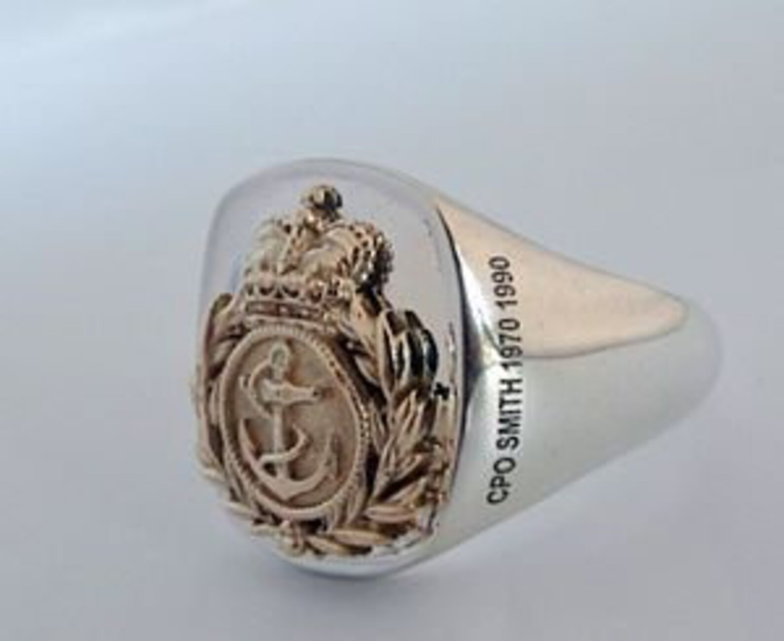 Chief Petty Officers Ring Navy 9 Carat Gold Emblem | Etsy