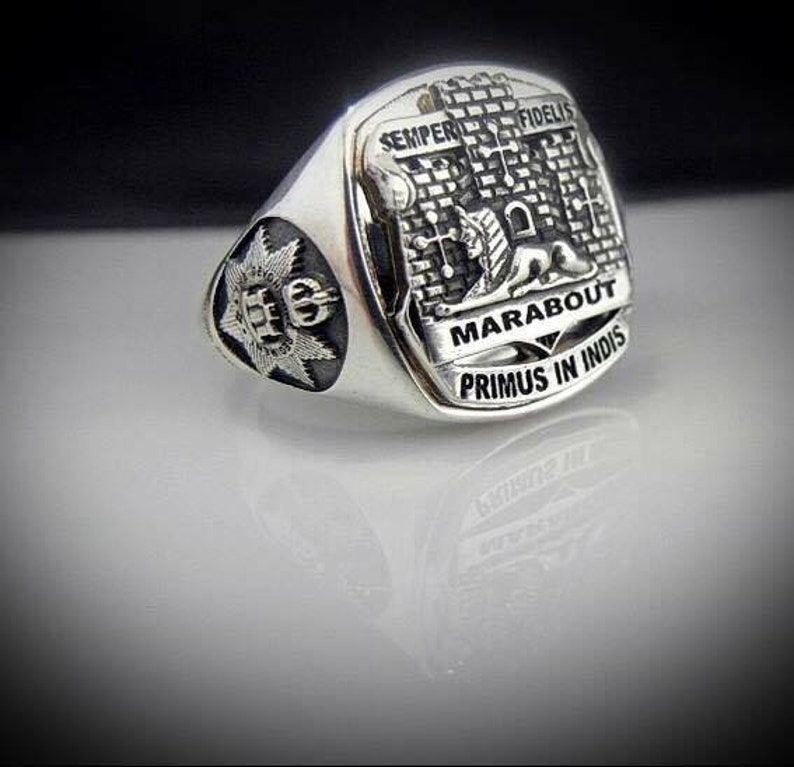 Devonshire & Dorset Regiment Bespoke Ring Oxidized Silver - Etsy
