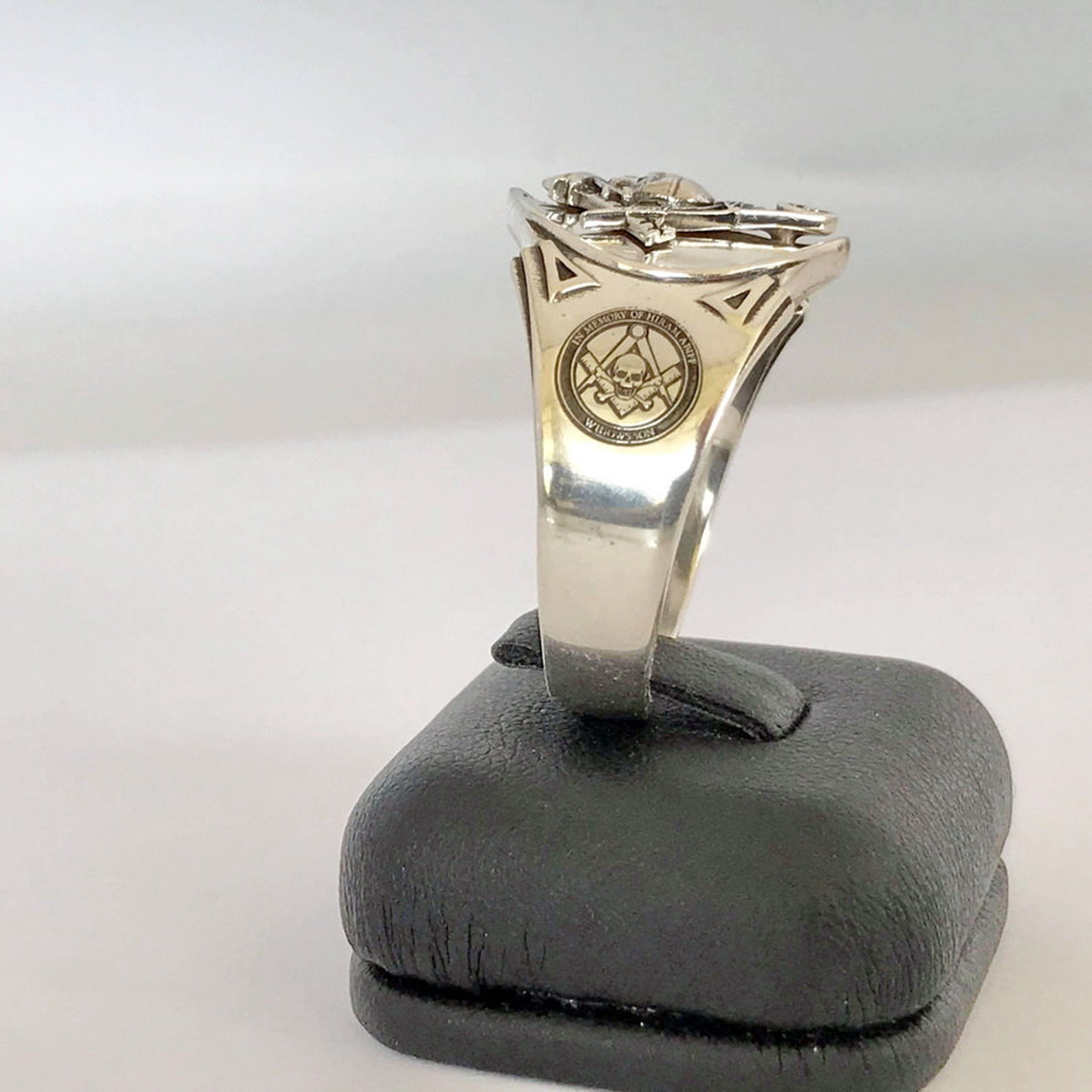 Freemasons Hiram Abiff Masonic Ring in Sterling Silver - Etsy UK