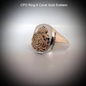 Chief Petty Officers Ring Navy 9 Carat Gold Emblem - Etsy