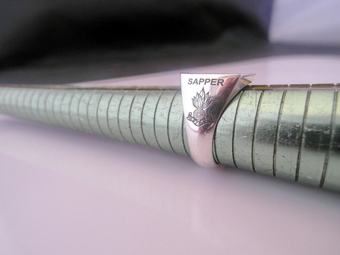 Royal Engineers Bespoke Sterling Silver Ring | Etsy