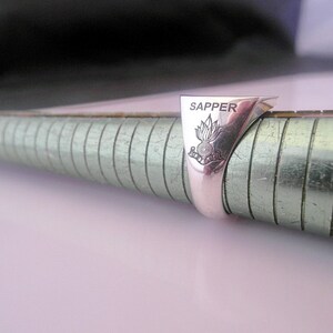 Royal Engineers Bespoke Sterling Silver Ring - Etsy
