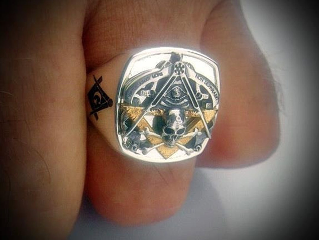 Masonic Silver Ring by Sir Yes Sir - Etsy