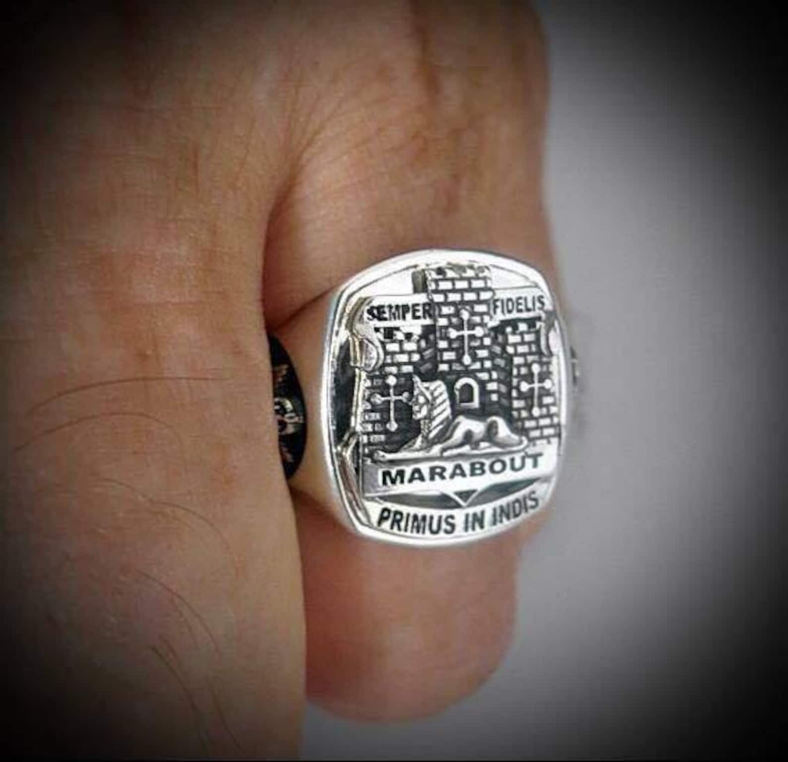 Devonshire & Dorset Regiment Bespoke Ring Oxidized Silver - Etsy