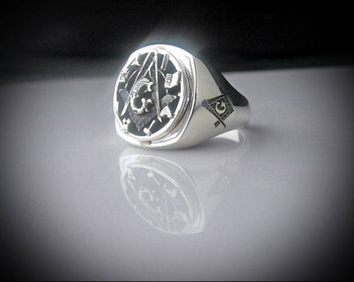 Masonic Silver Ring by Sir Yes Sir - Etsy