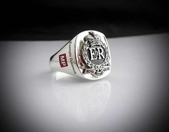 Royal Military Police Bespoke Sterling Silver Ring Oxidized | Etsy