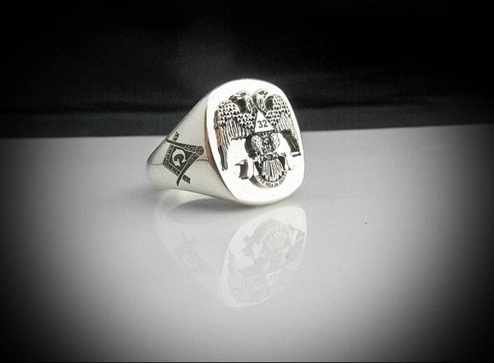 Scottish Rite 32nd Degree Double Eagle Bespoke Ring in - Etsy Israel