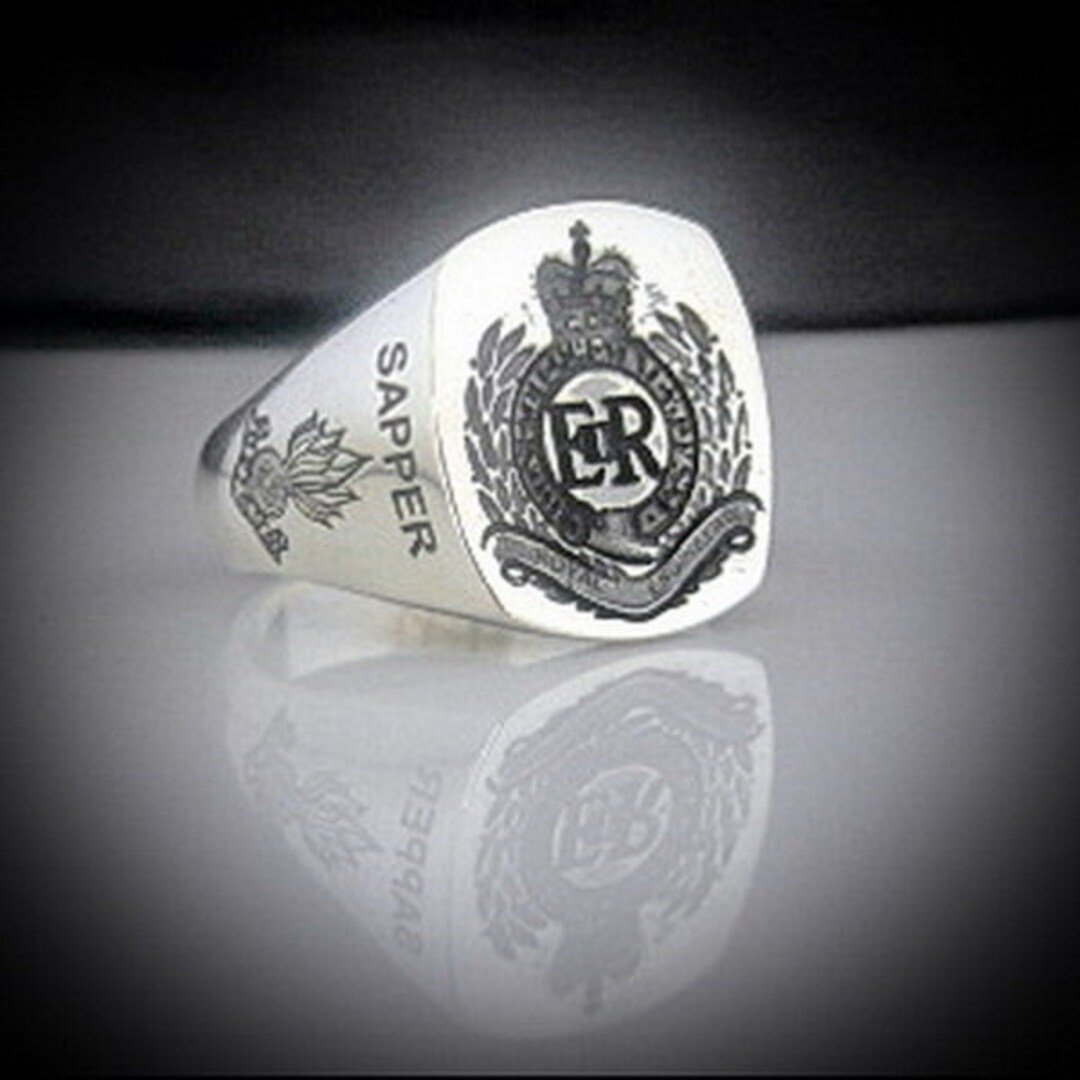 Royal Engineers Bespoke Sterling Silver Ring - Etsy
