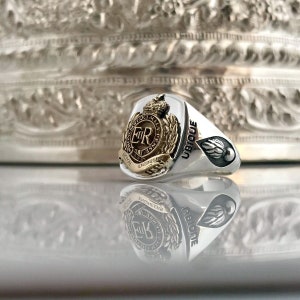 Royal Engineers Bespoke 9 Carat Gold Emblem Ring - Etsy