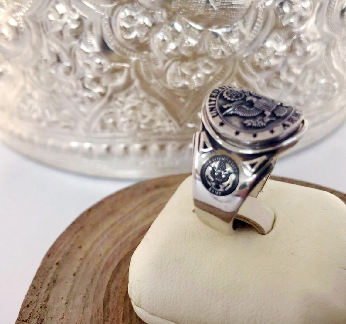 United States Army Ring Sterling Silver by Sir Yes Sir | Etsy