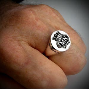 Merchant Navy Bespoke Sterling Silver Ring - Etsy