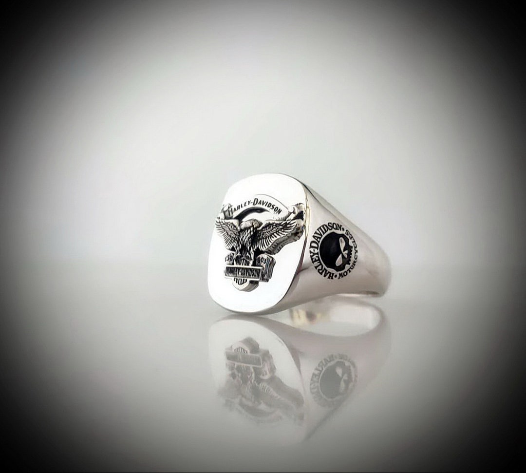 Sterling Silver Motorcycle Club Ring - Etsy