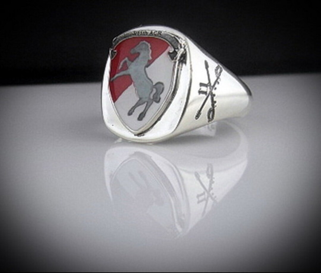 11th Armored Cavalry Regiment ACR Bespoke Sterling Silver Ring - Etsy