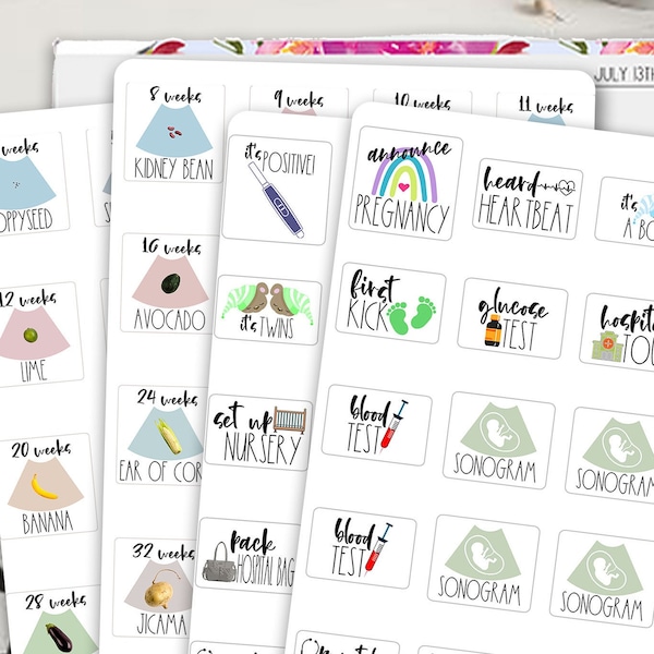 Pregnancy Stickers - Etsy
