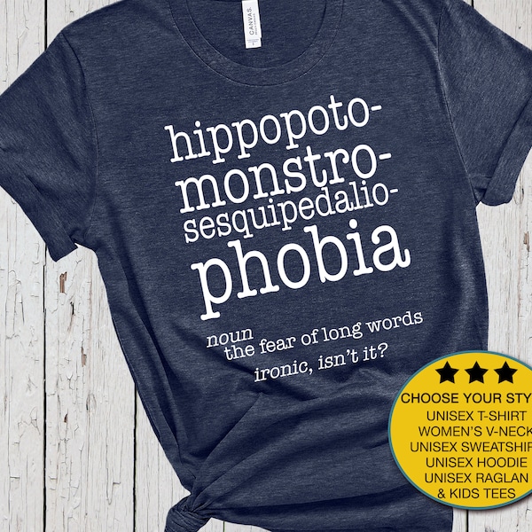 The Fear Long Words - Etsy