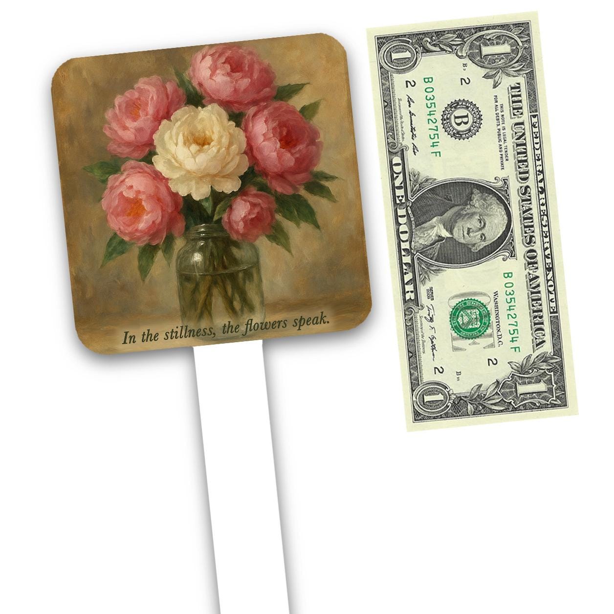 Peony Garden Sign With Quote, Floral Metal Yard Decor, Indoor/outdoor ...