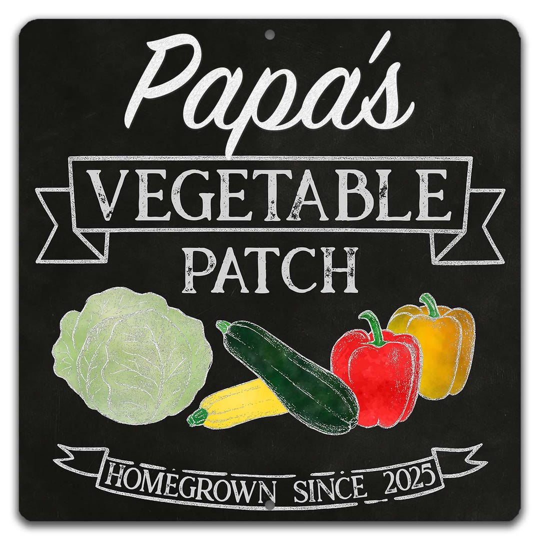 Papa’s Vegetable Patch Sign, Personalized Farm-to-table Garden Decor ...