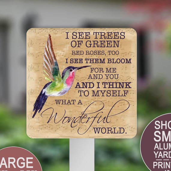 Hummingbird Decor Yard Signs Hummingbird Yard Sign Etsy