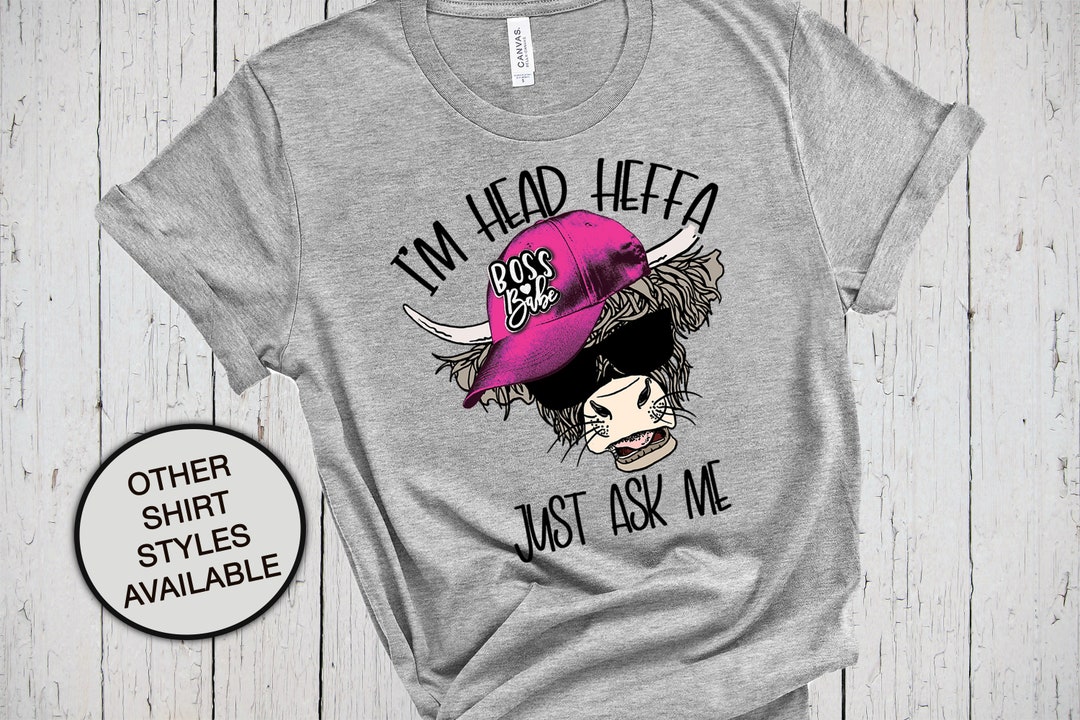 Head Heffa Shirt, Farm Girl Shirt, Country Shirt, Highland Cow Shirt ...
