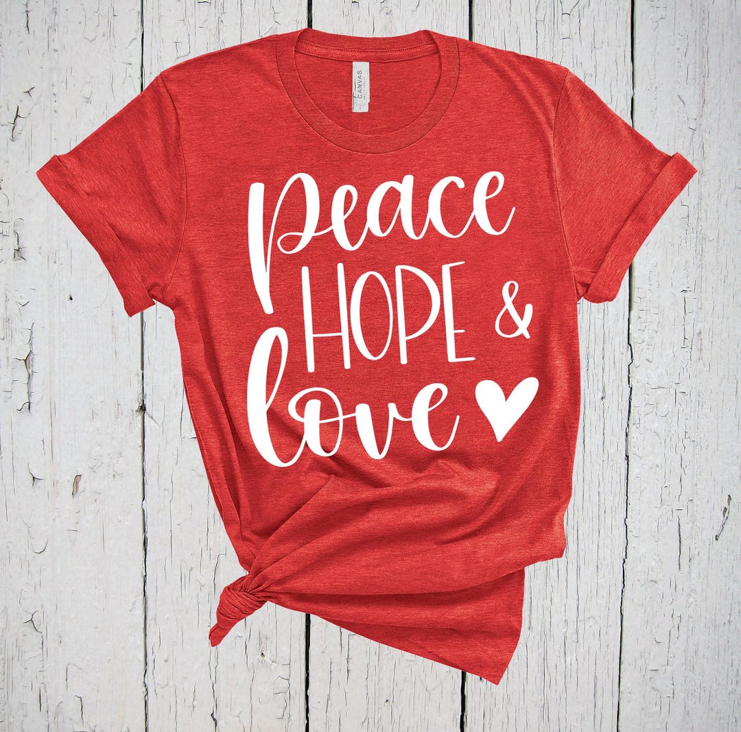 Peace Hope Love Faith Shirt, Christian Counselor Tee, Mental Health ...