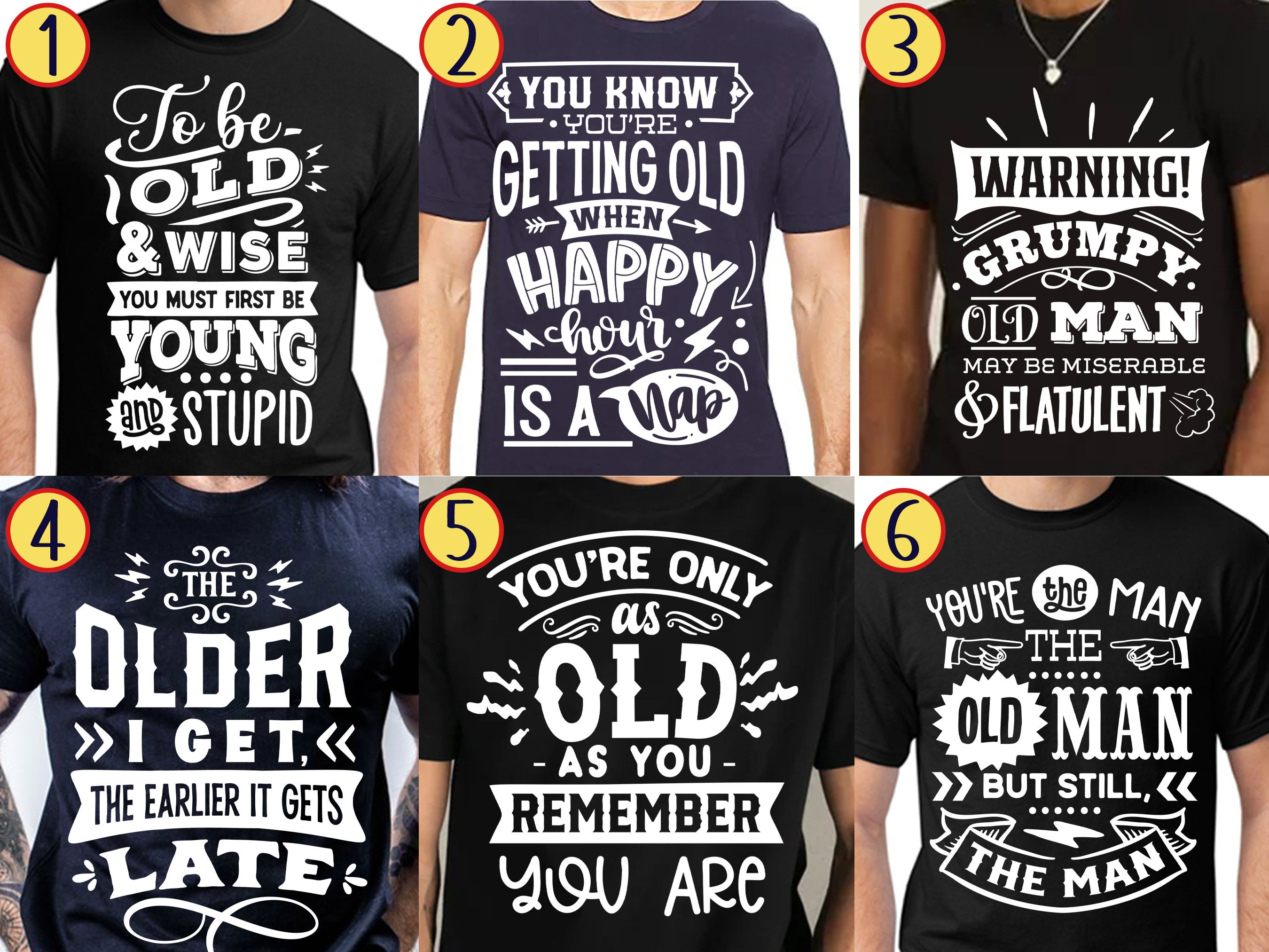 Grumpy Old Man, Birthday Shirt, Funny Shirt for Men, Grandpa Birthday ...