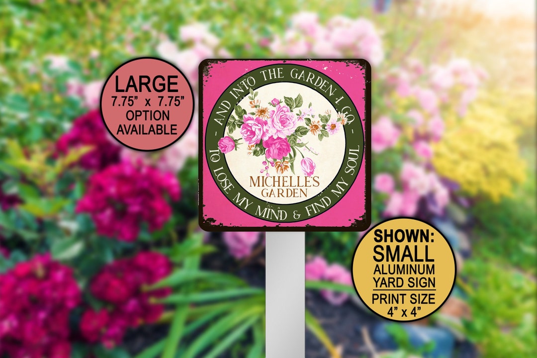 Into the Garden I Go Sign, Personalized Sign, Garden Art, Garden ...