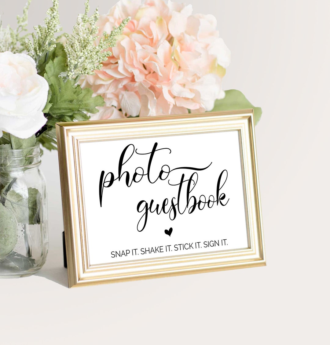 Photo Guestbook, Wedding Sign, 8x10 Printable Sign, Wedding Signage ...