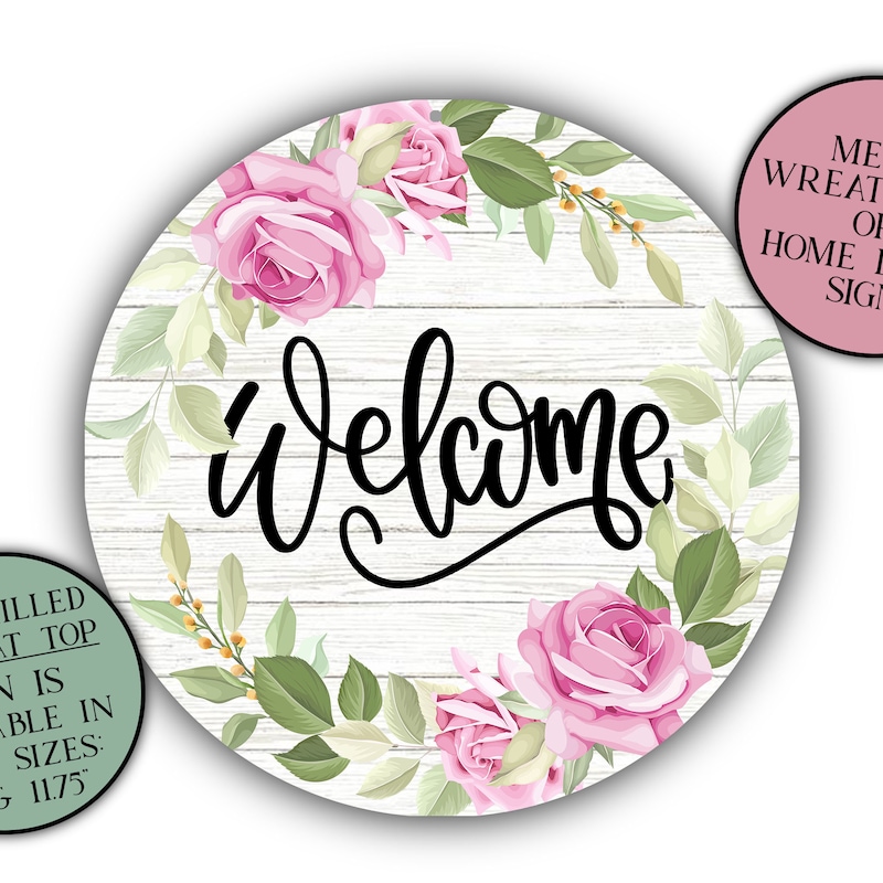 Round Welcome Sign - Etsy
