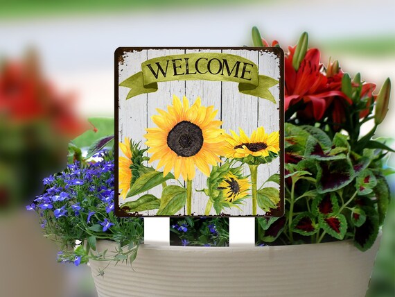 Rustic Sunflower Porch Welcome Sign Home Sign Floral | Etsy