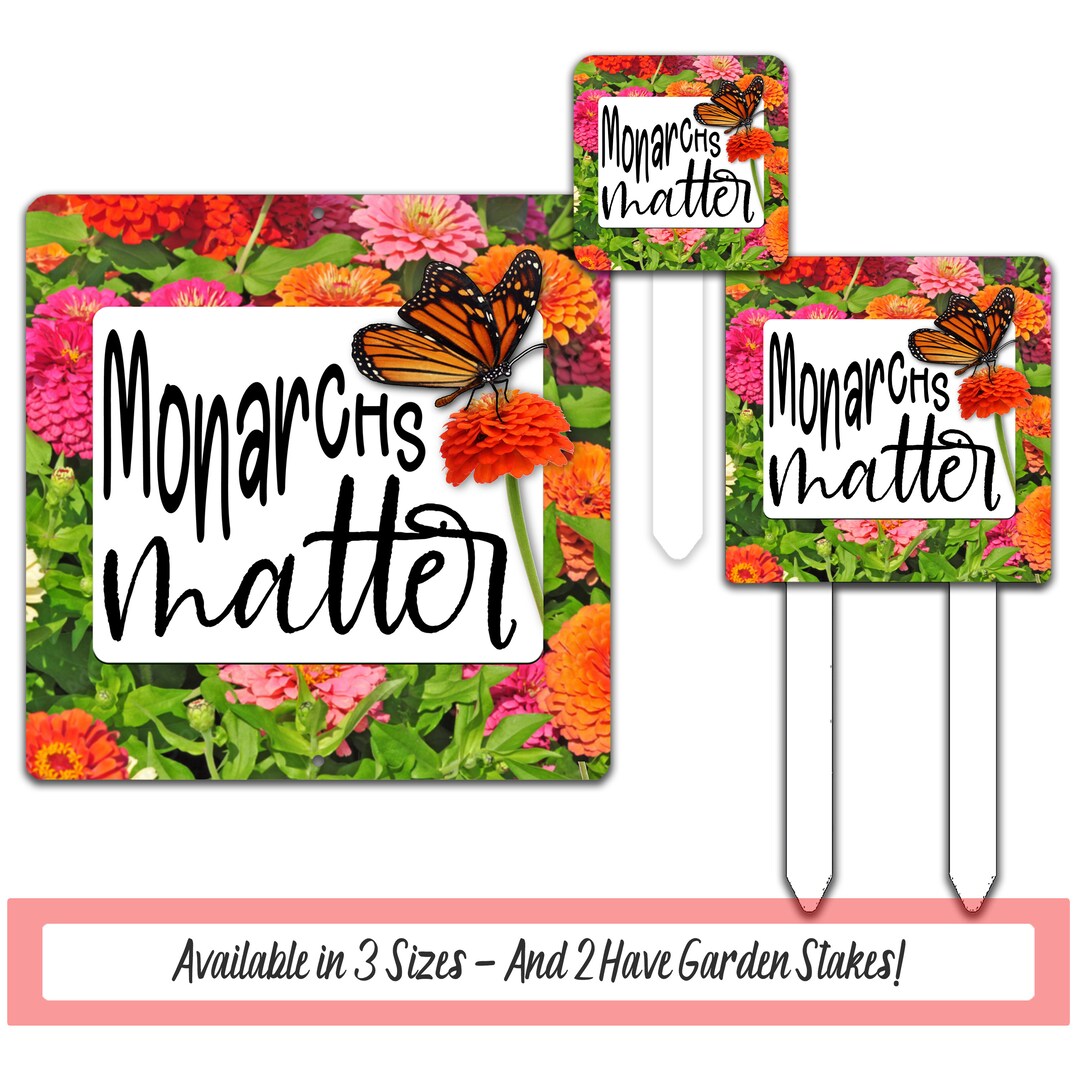 Monarchs Matter Garden Sign, Cottagecore Butterfly Room Decor, Monarch ...