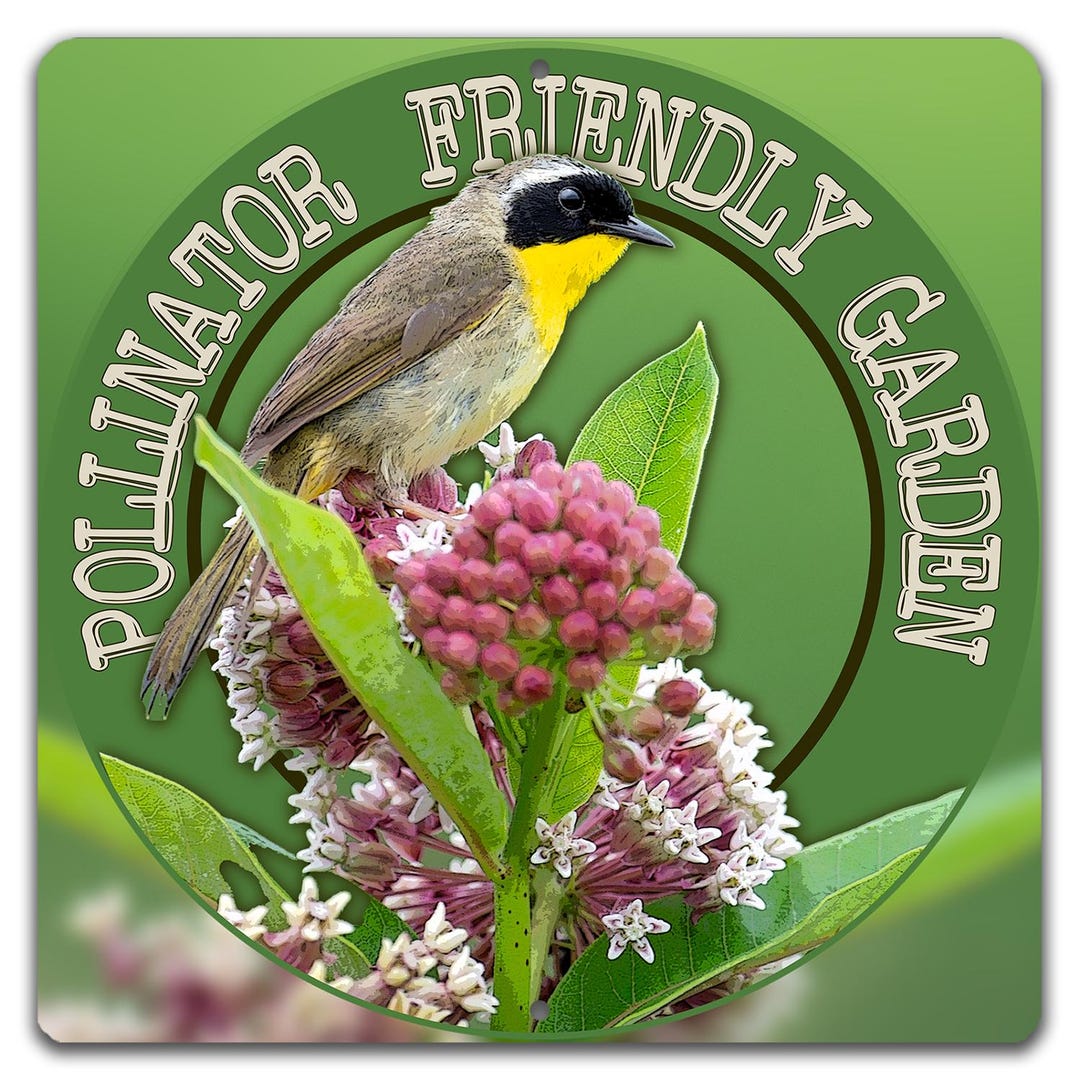 Pollinator Friendly Garden Sign Home Decor, Garden Art Pollinator Sign ...